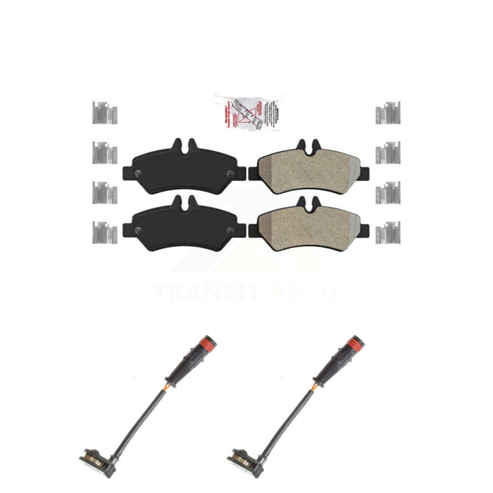 AmeriBRAKES Rear Ceramic Disc Brake Pads and Wear Sensors Kit for Car ...