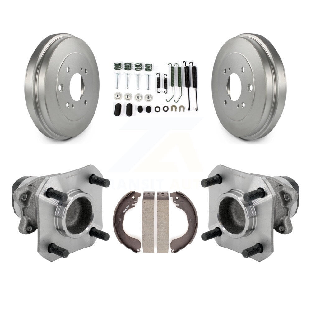 Transit Auto Rear Coated Brake Drum Shoe Hardware and Wheel Hub Bearing ...