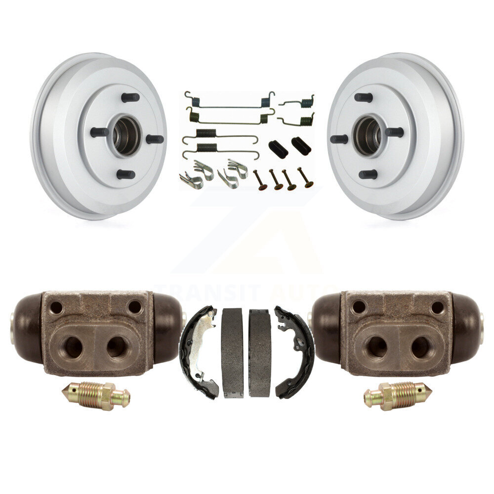 Transit Auto Rear Coated Brake Drum Shoes Spring and Cylinders Kit for ...