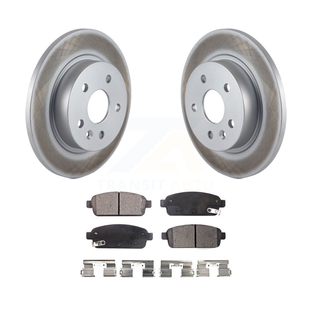 Transit Auto Rear Coated Disc Brake Rotors and Ceramic Pads Kit for Car ...