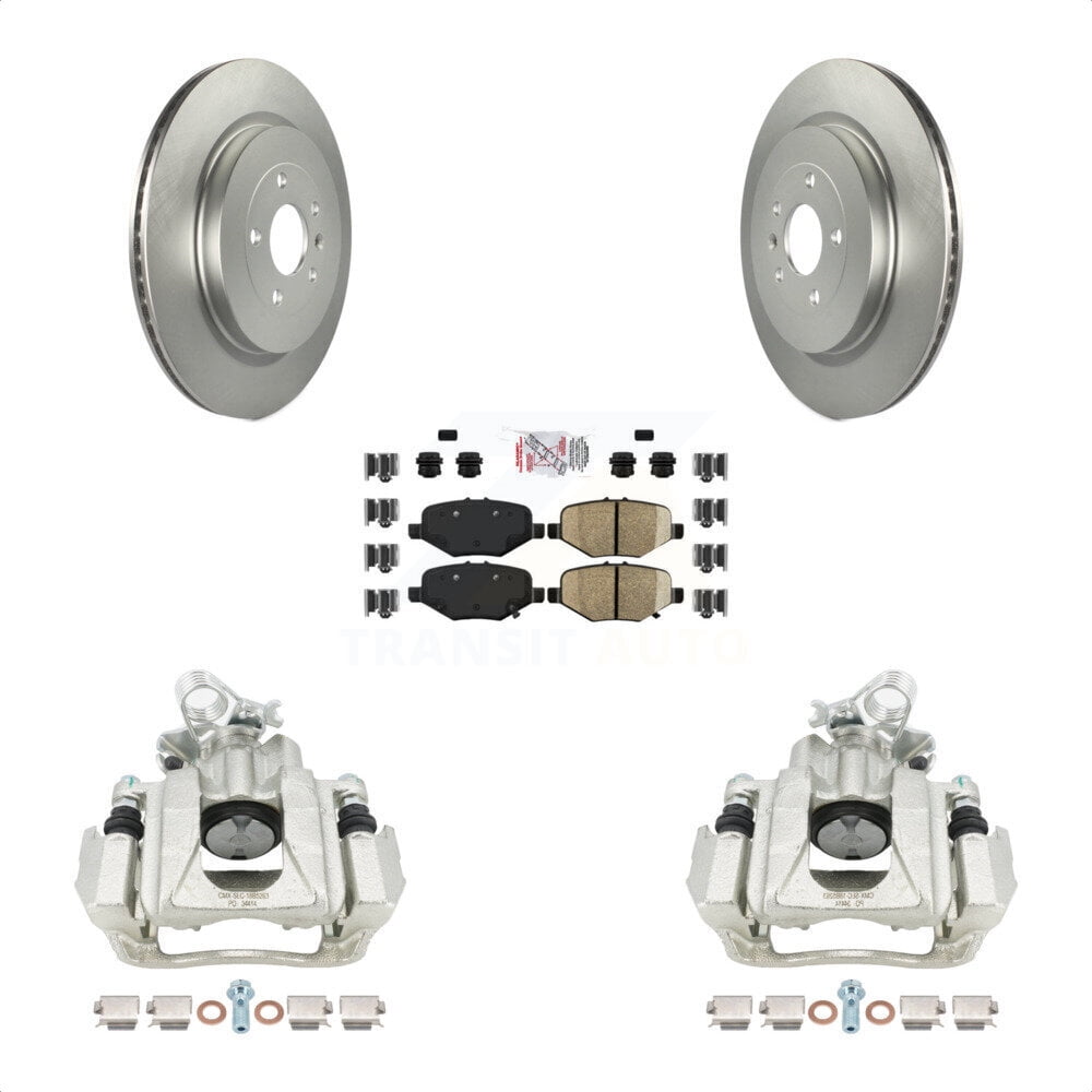 Transit Auto Rear Disc Brake Caliper Coated Rotors and Semi-Metallic ...