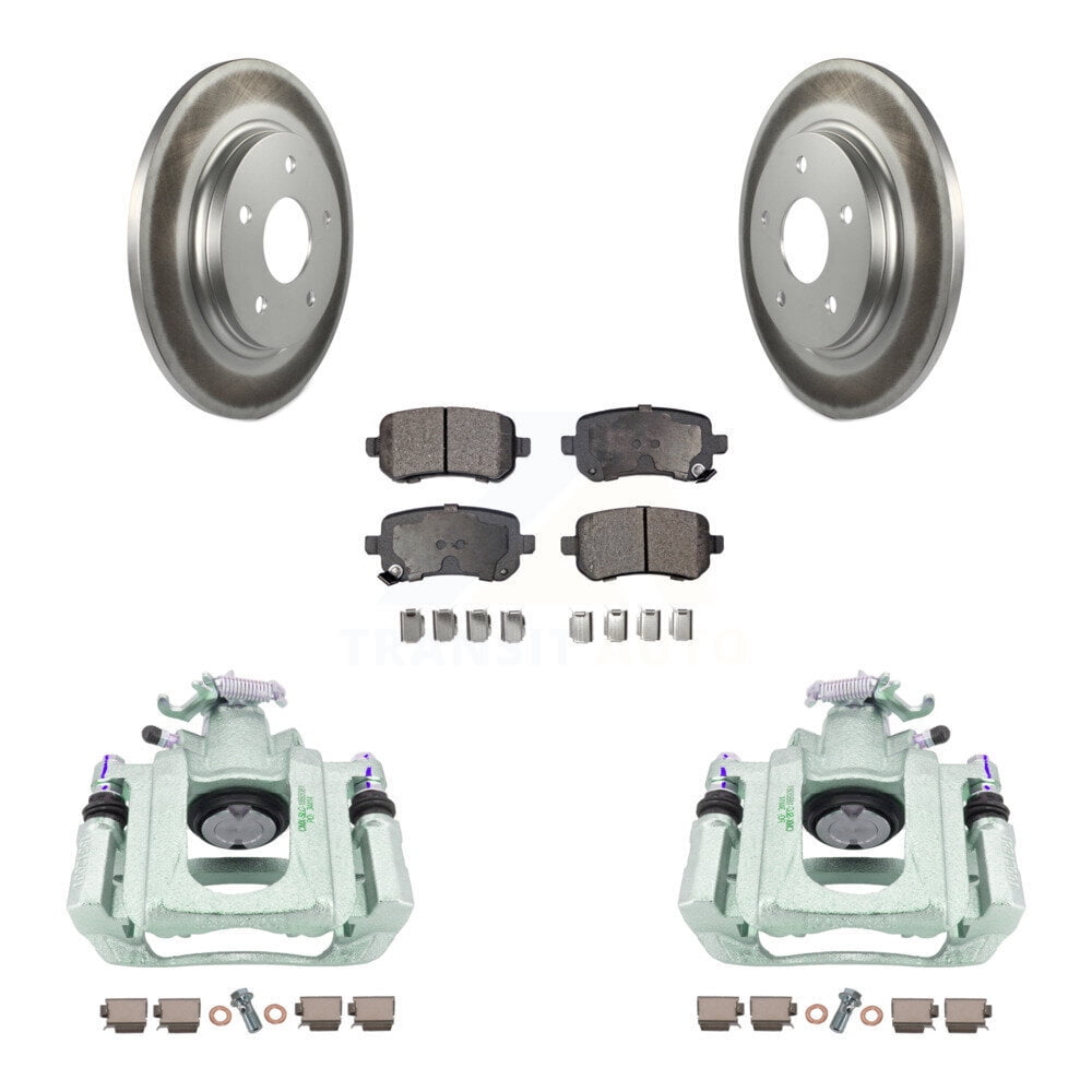 Transit Auto Rear Disc Brake Caliper Coated Rotors and Semi-Metallic ...