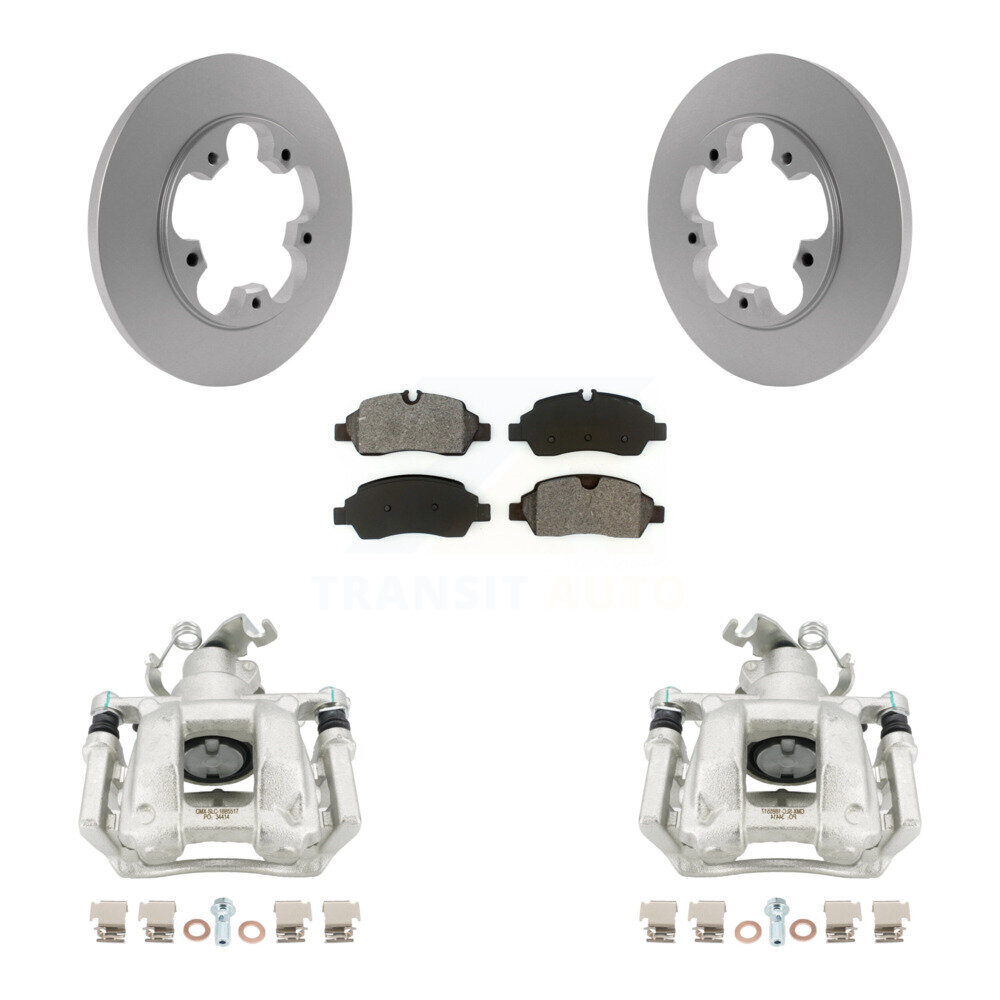 Transit Auto Rear Disc Brake Caliper Coated Rotors and Semi-Metallic ...