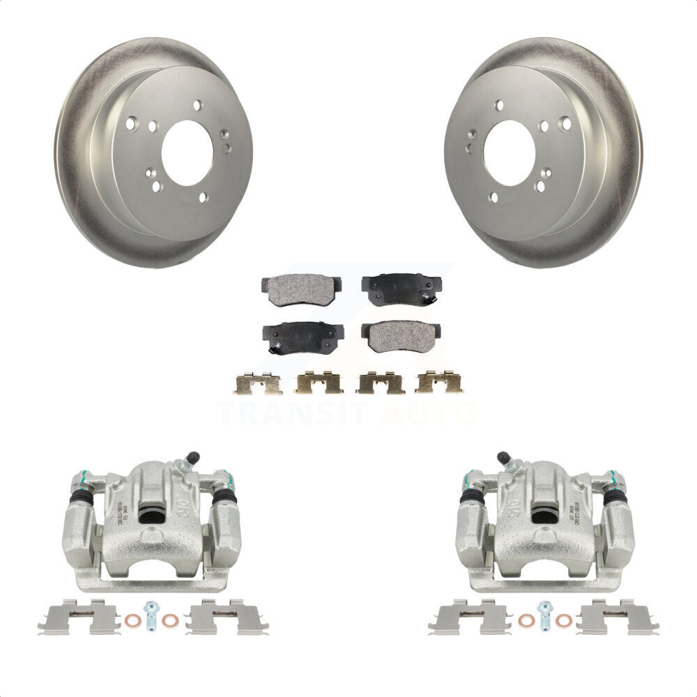 Transit Auto Rear Disc Brake Caliper Coated Rotors and Ceramic Pads Kit for Car Kia Sportage ...
