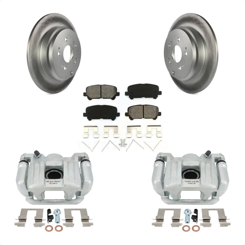 Transit Auto Rear Disc Brake Caliper Coated Rotors and Semi-Metallic ...