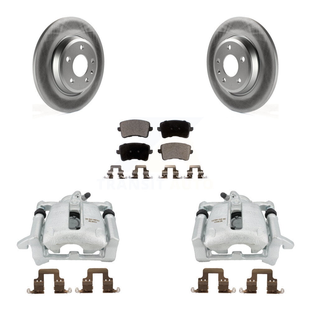 Transit Auto Rear Disc Brake Caliper Coated Rotors and Semi-Metallic ...