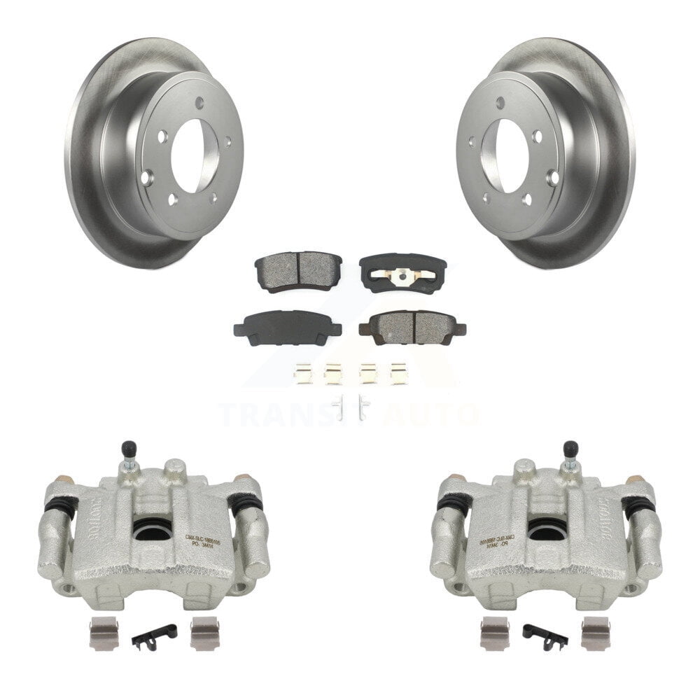 Transit Auto Rear Disc Brake Caliper Coated Rotors and Semi-Metallic ...