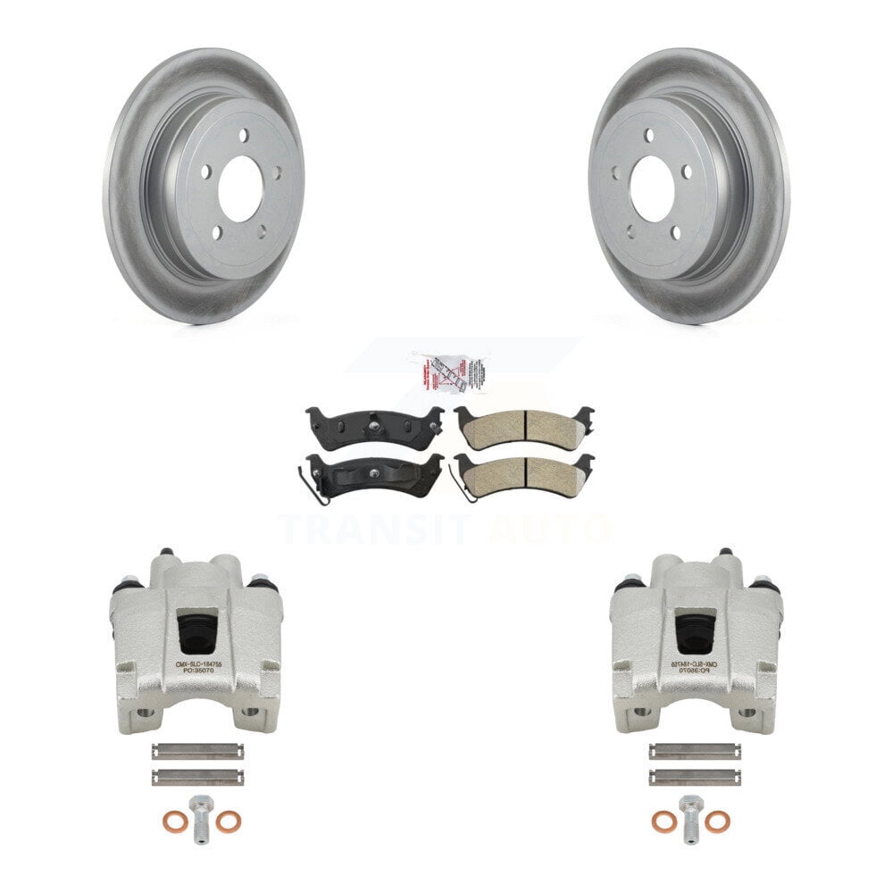 Transit Auto Rear Disc Brake Caliper Coated Rotors and Semi-Metallic ...