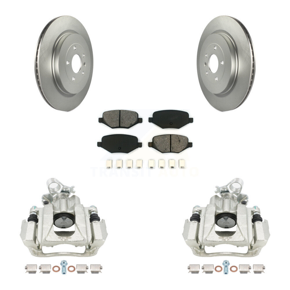 Transit Auto Rear Disc Brake Caliper Coated Rotors and Semi-Metallic ...