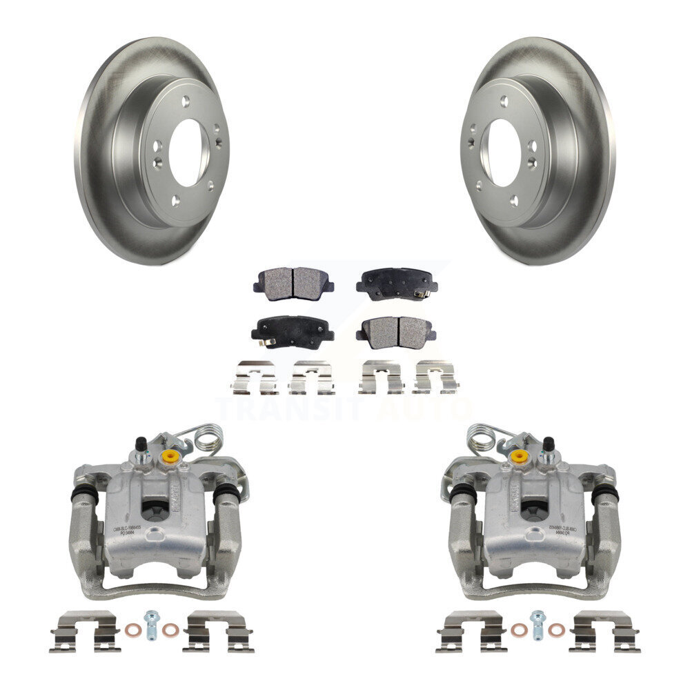 Transit Auto Rear Disc Brake Caliper Coated Rotors and Semi-Metallic ...