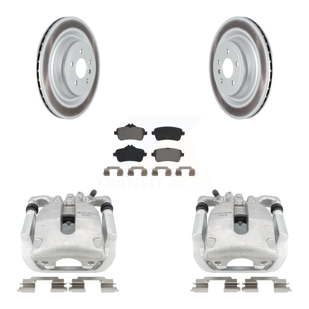 Transit Auto Rear Disc Brake Caliper Coated Rotors and Semi-Metallic ...