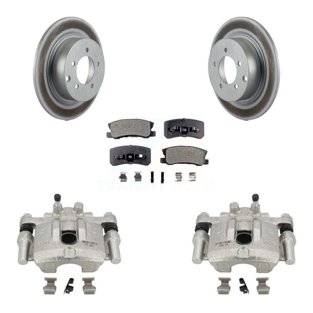 Transit Auto Rear Disc Brake Caliper Coated Rotors and Semi-Metallic ...