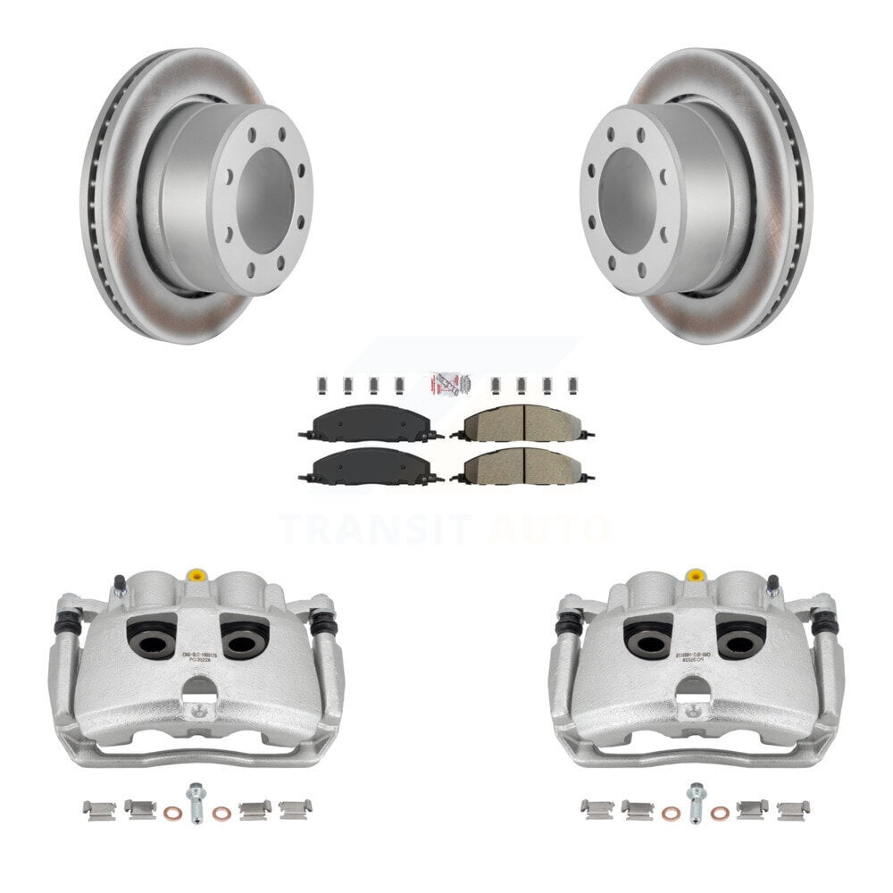 Transit Auto Rear Disc Brake Caliper Coated Rotors and Semi-Metallic ...