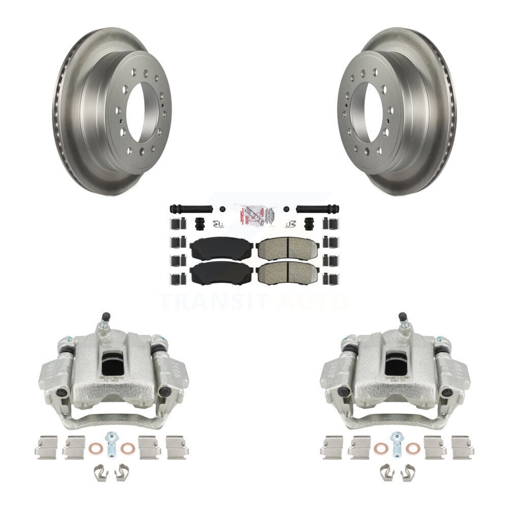 Transit Auto Rear Disc Brake Caliper Coated Rotors and Semi-Metallic ...