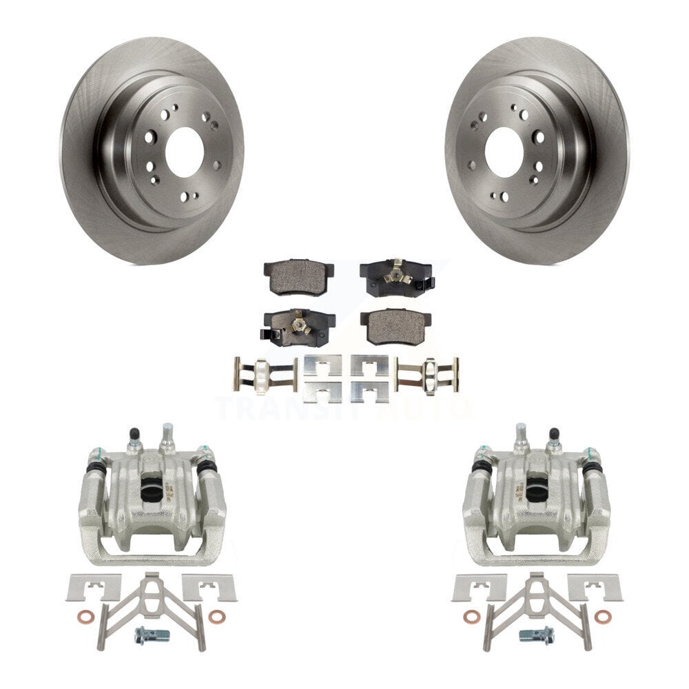 Transit Auto Rear Disc Brake Caliper Rotors and Ceramic Pads Kit for ...