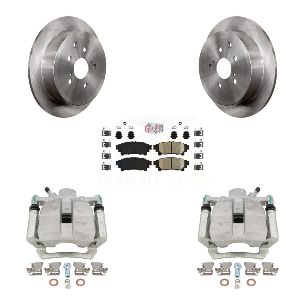 Transit Auto Rear Disc Brake Caliper Rotors and Ceramic Pads Kit for ...