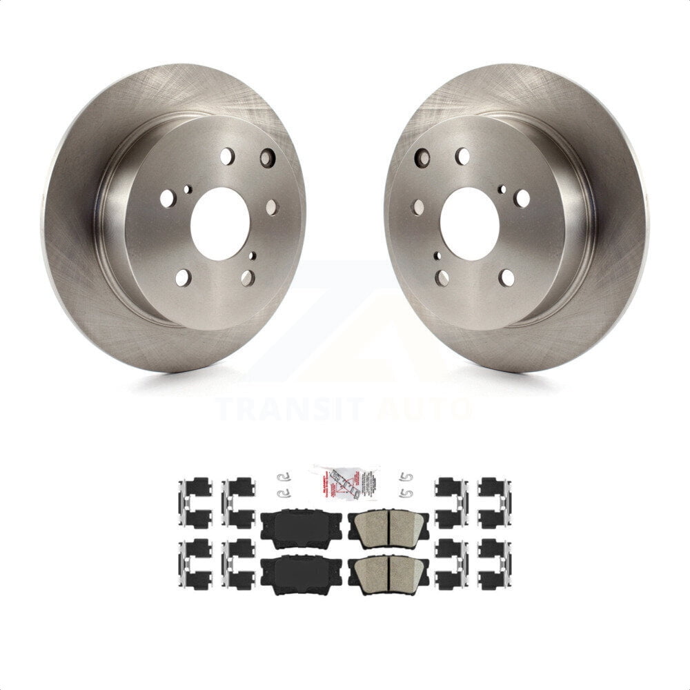 Transit Auto - Rear Disc Brake Rotors And Ceramic Pads Kit For Toyota ...