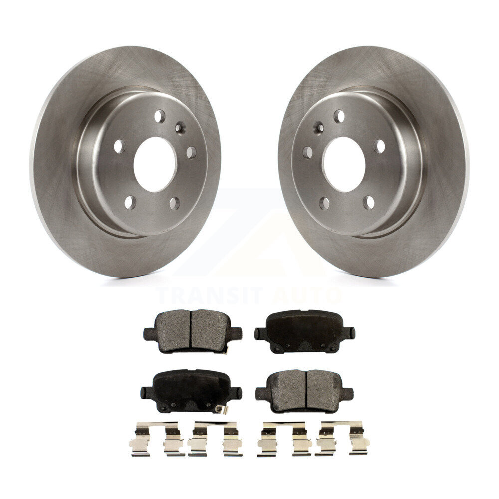 Transit Auto Rear Disc Brake Rotors and Ceramic Pads Kit for Car ...