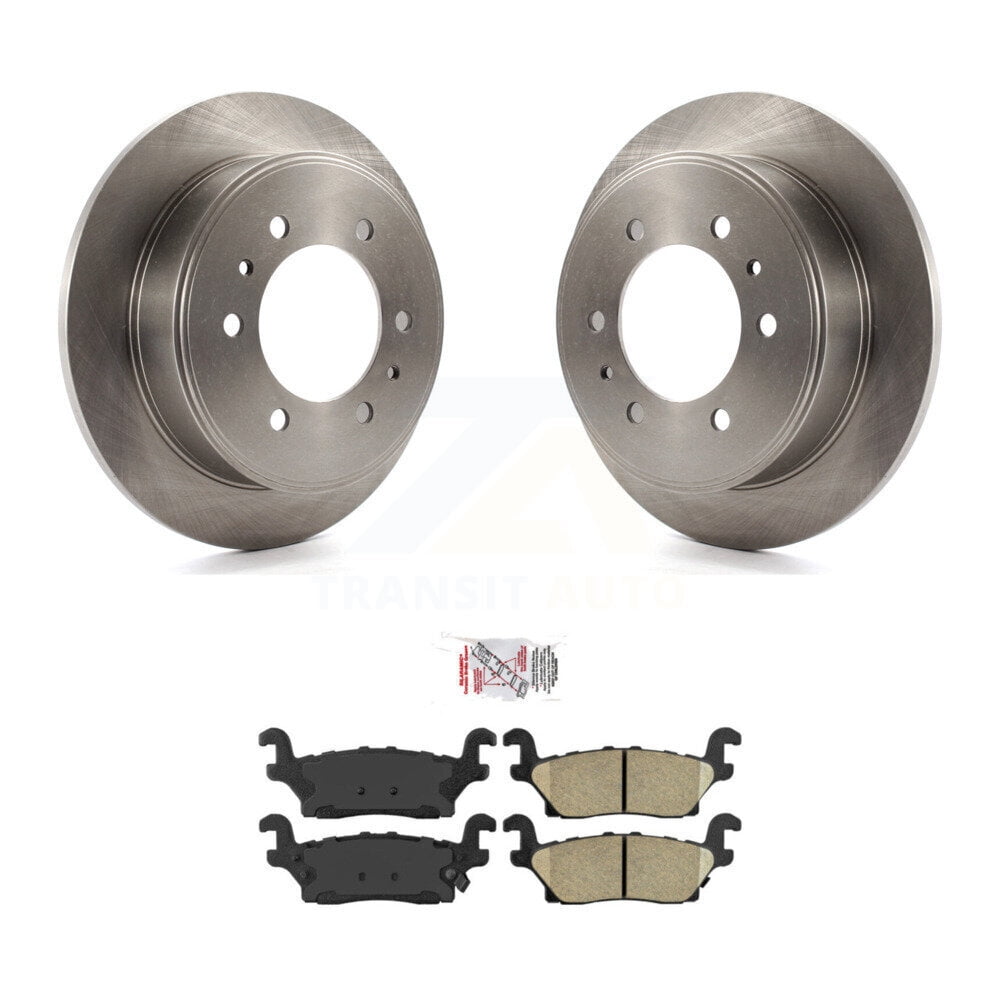 Transit Auto Rear Disc Brake Rotors and Ceramic Pads Kit for Car Hummer ...