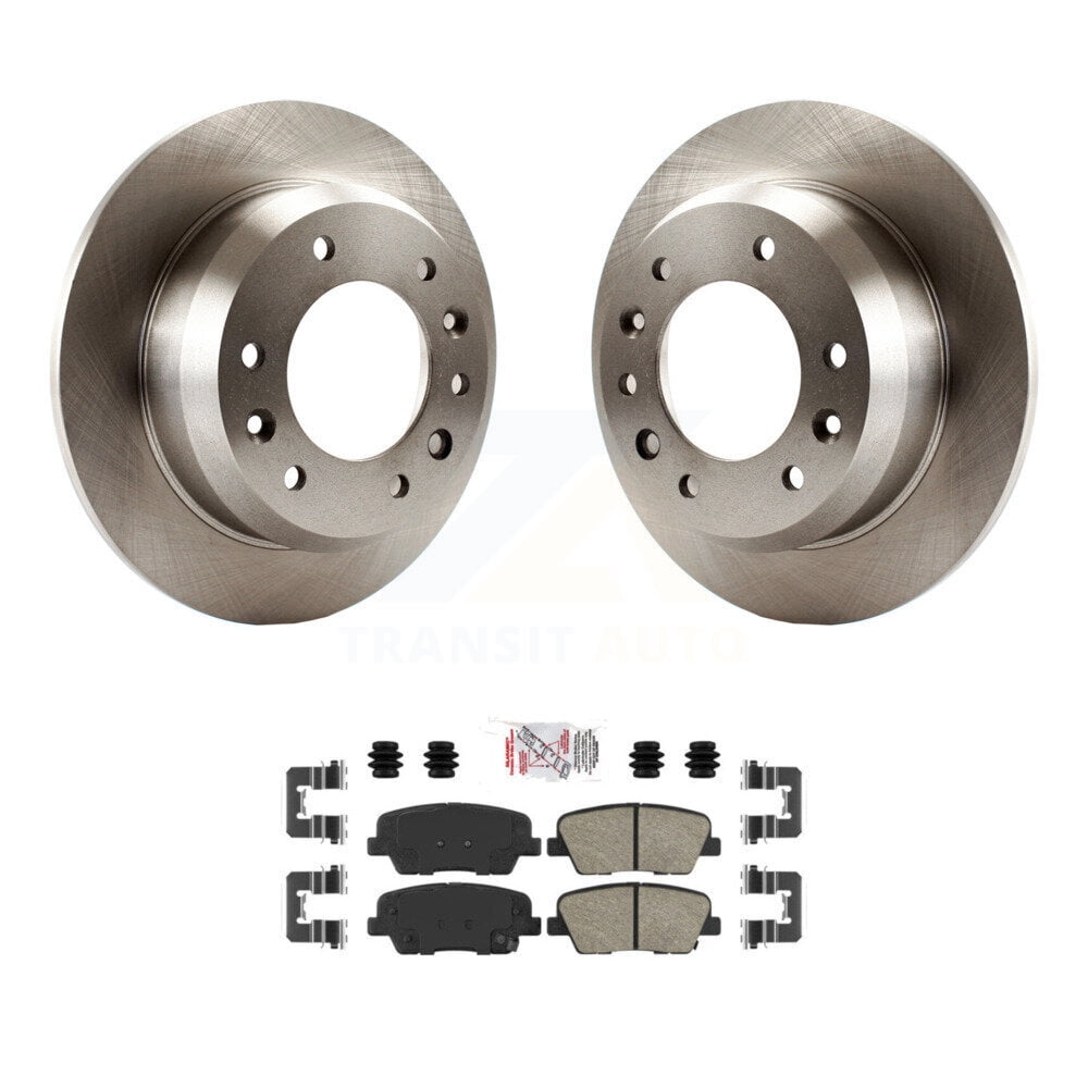Transit Auto Rear Disc Brake Rotors and Ceramic Pads Kit for Car Kia ...