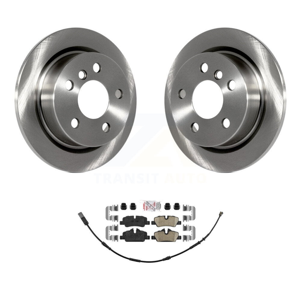 Transit Auto Rear Disc Brake Rotors and Ceramic Pads Kit for Car Mini ...