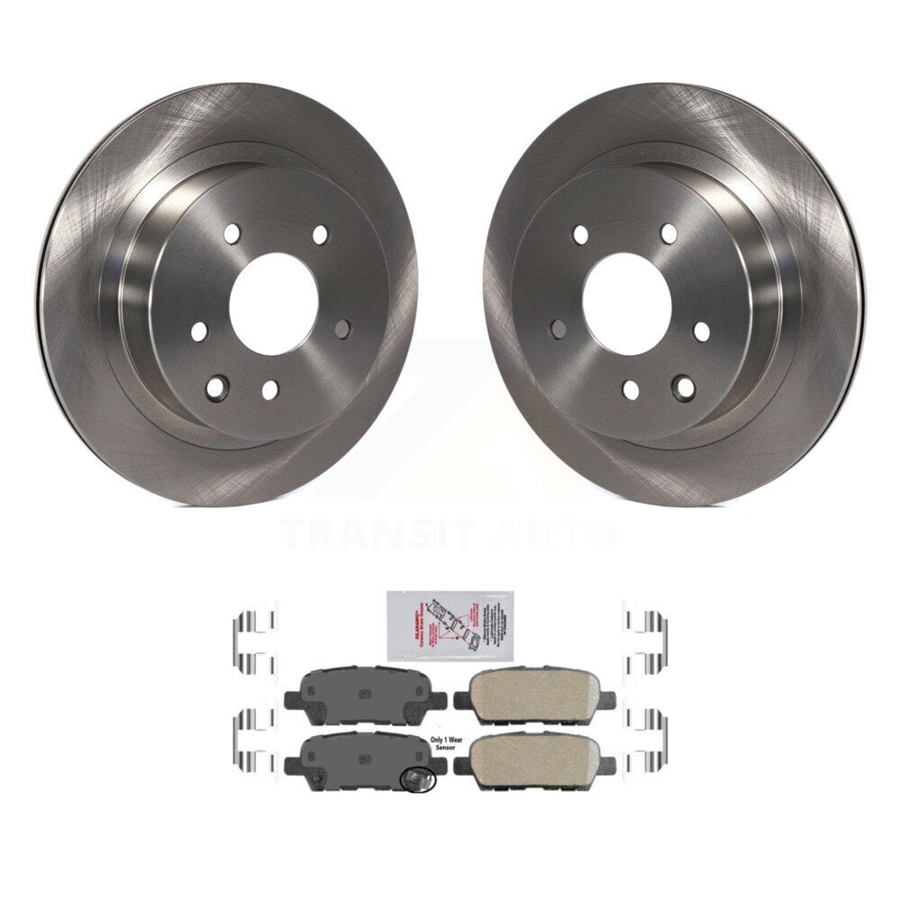 Transit Auto Rear Disc Brake Rotors and Ceramic Pads Kit for Car Nissan ...