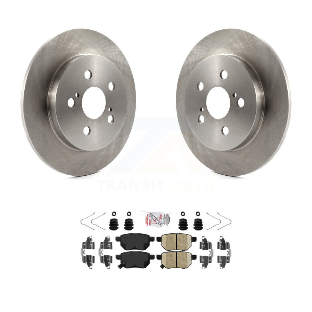 Transit Auto Rear Disc Brake Rotors and Ceramic Pads Kit for Car Toyota ...