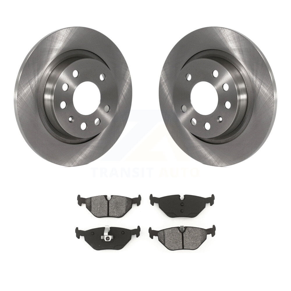 Transit Auto Rear Disc Brake Rotors and Semi-Metallic Pads Kit for Car ...