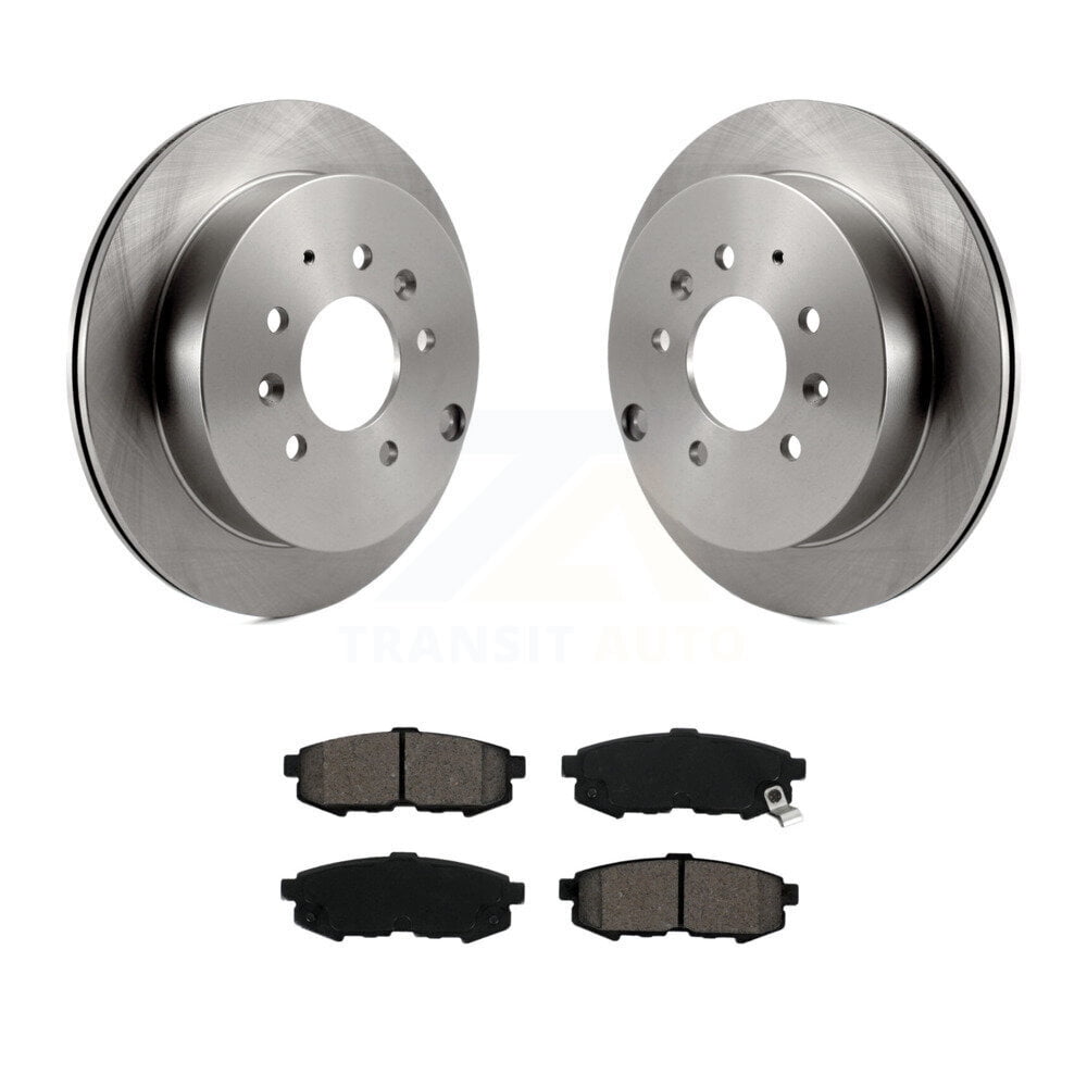 Transit Auto Rear Disc Brake Rotors and Semi-Metallic Pads Kit for Car ...