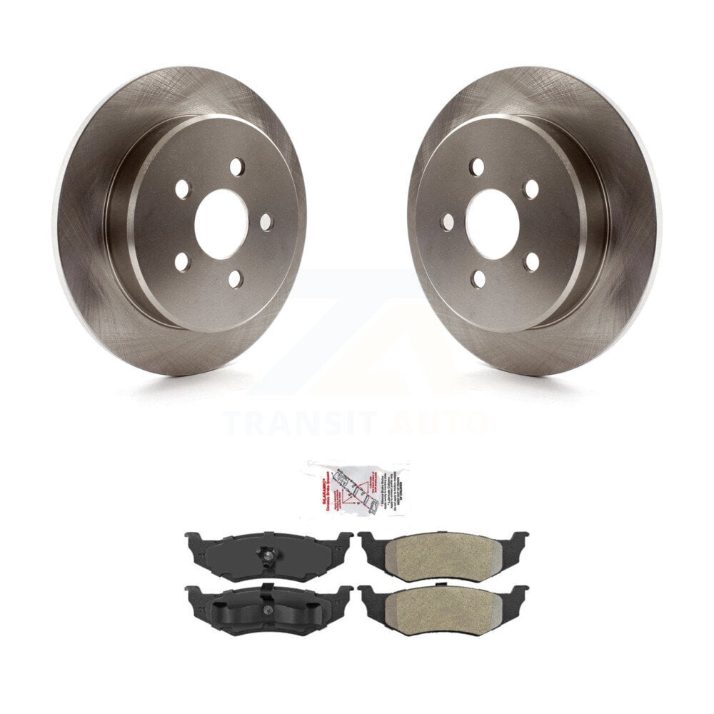 Transit Auto Rear Disc Brake Rotors and Semi-Metallic Pads Kit for Car ...