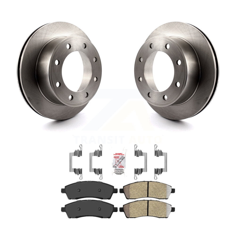 Transit Auto Rear Disc Brake Rotors and Semi-Metallic Pads Kit for Car ...