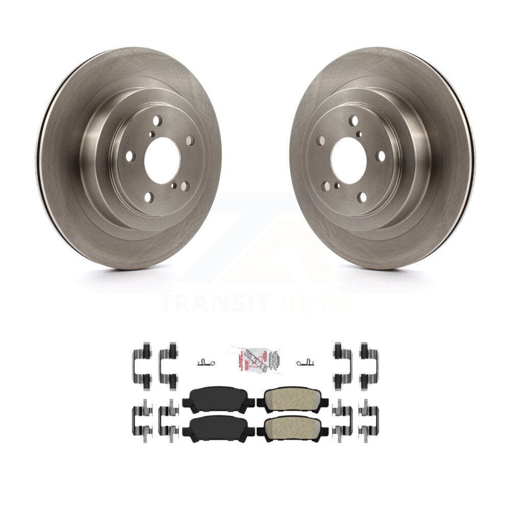 Transit Auto Rear Disc Brake Rotors and Semi-Metallic Pads Kit for Car ...