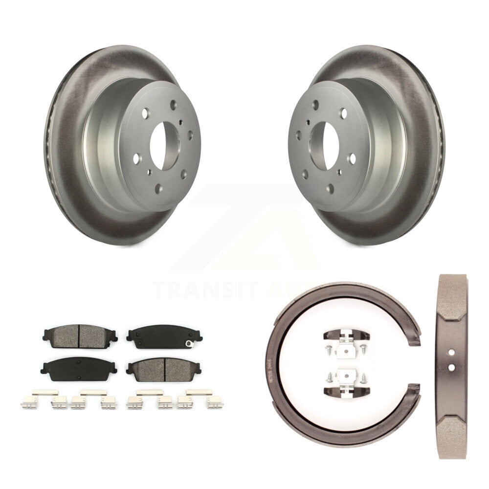Transit Auto Rear Disc Coated Rotors Semi-Metallic Pads and Parking ...