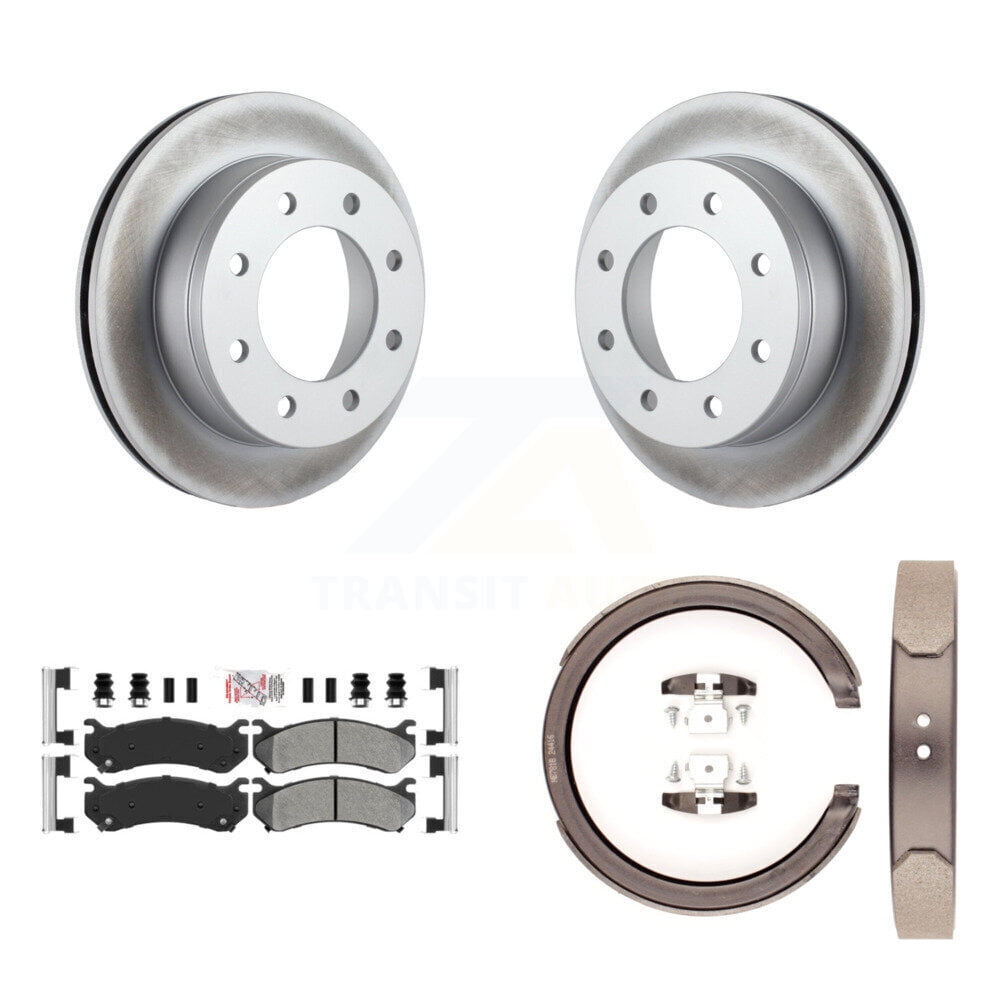 Transit Auto Rear Disc Coated Rotors Semi-Metallic Pads and Parking ...