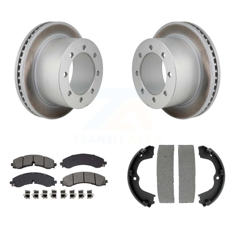 Transit Auto Rear Disc Coated Rotors Semi-Metallic Pads and Parking ...