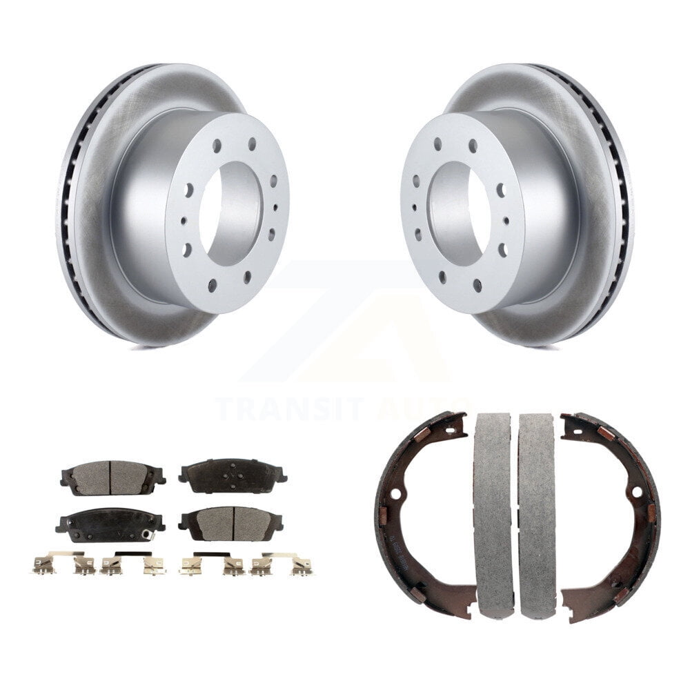 Transit Auto Rear Disc Coated Rotors Semi-Metallic Pads and Parking ...