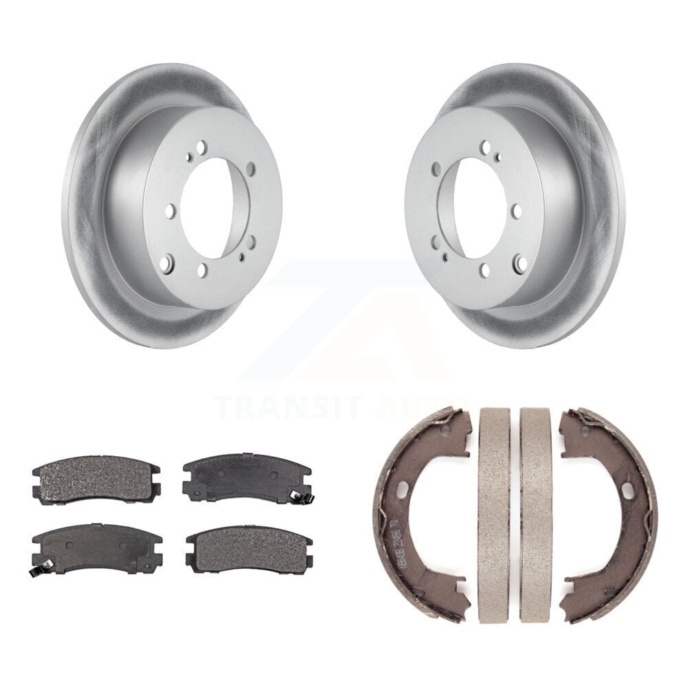 Transit Auto Rear Disc Coated Rotors Semi-Metallic Pads and Parking ...
