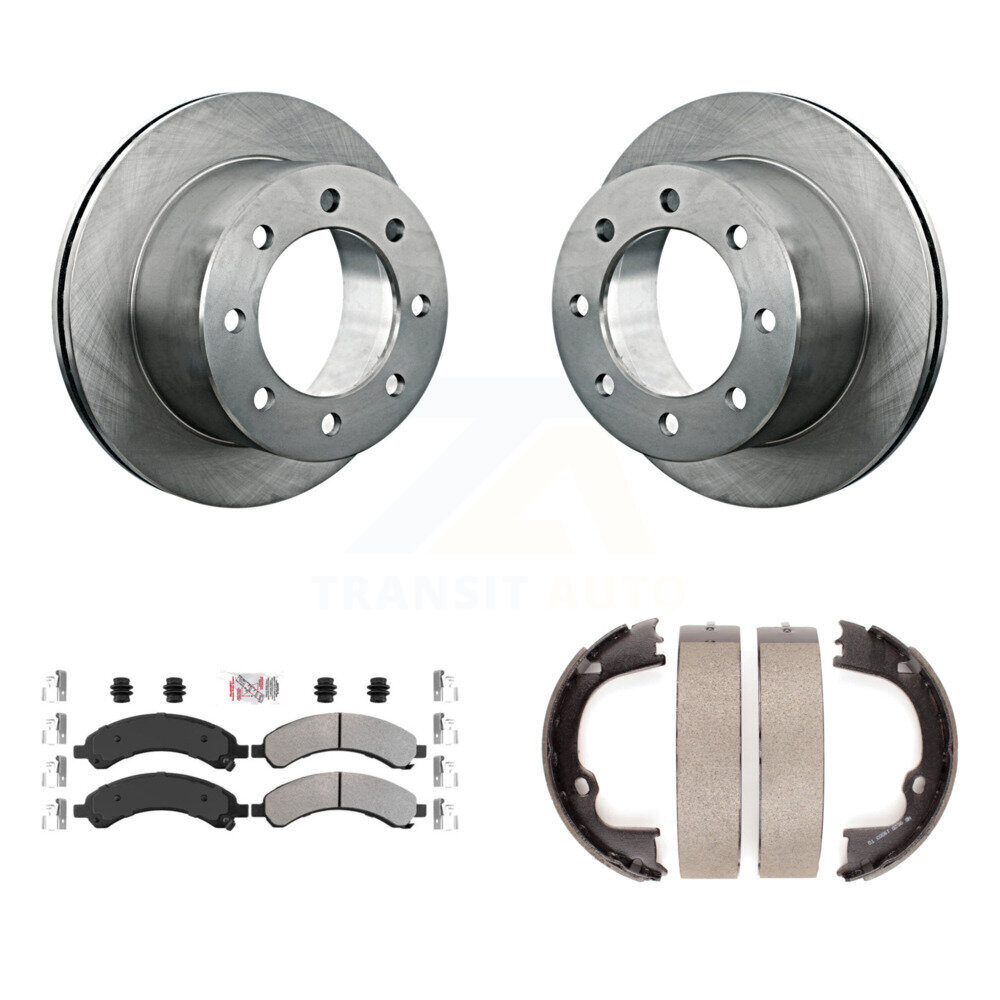 Transit Auto Rear Disc Rotors Semi-Metallic Pads and Parking Brake ...
