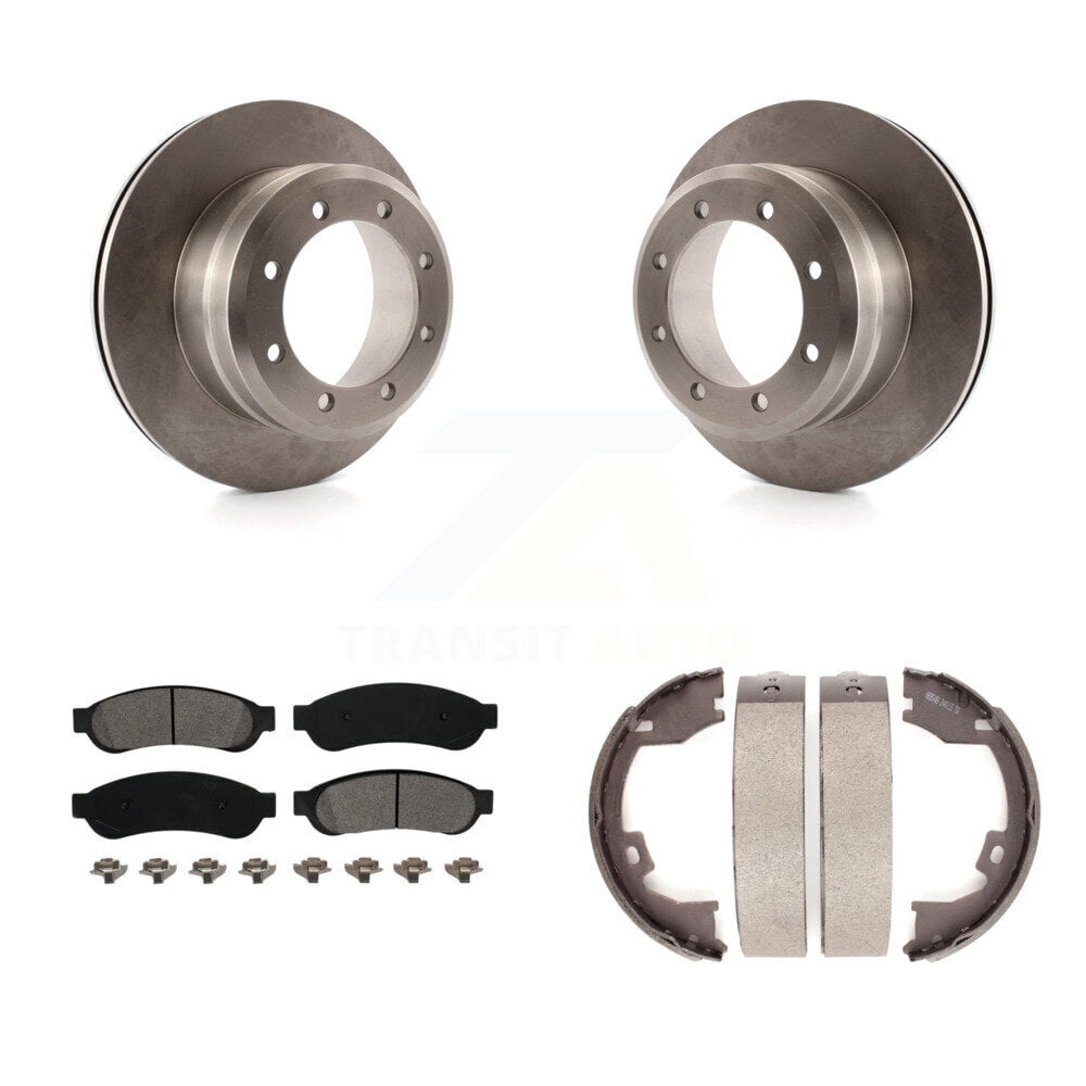 Transit Auto Rear Disc Rotors Semi-Metallic Pads and Parking Brake ...