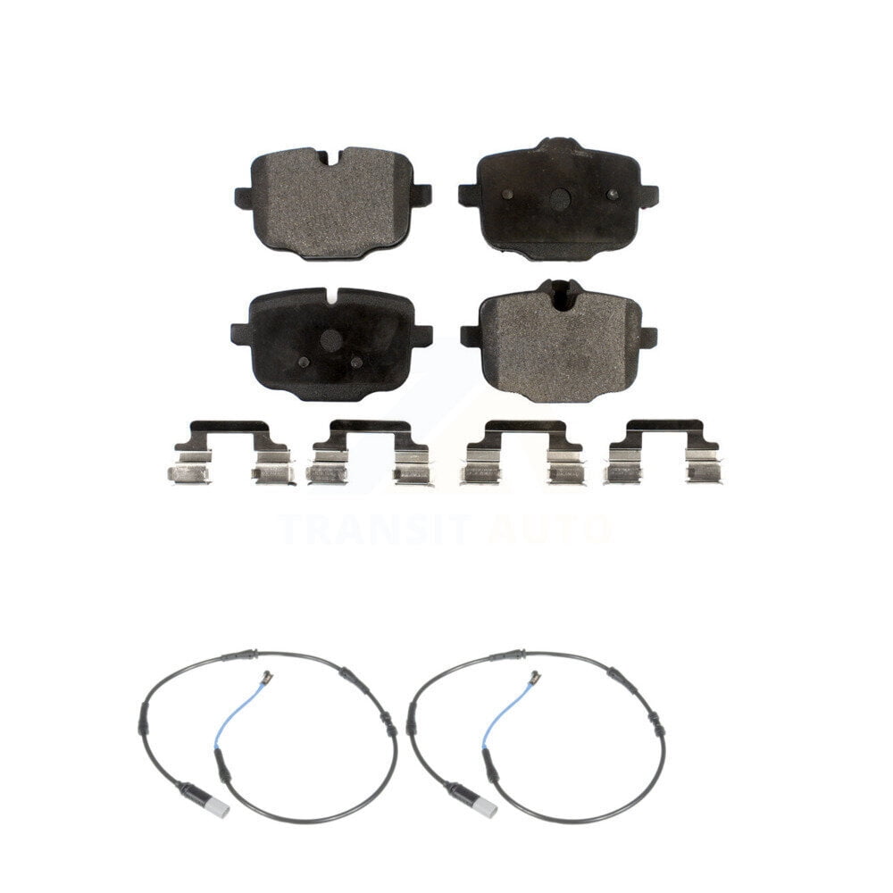 Positive Plus Rear Semi-Metallic Disc Brake Pads and Wear Sensors Kit ...