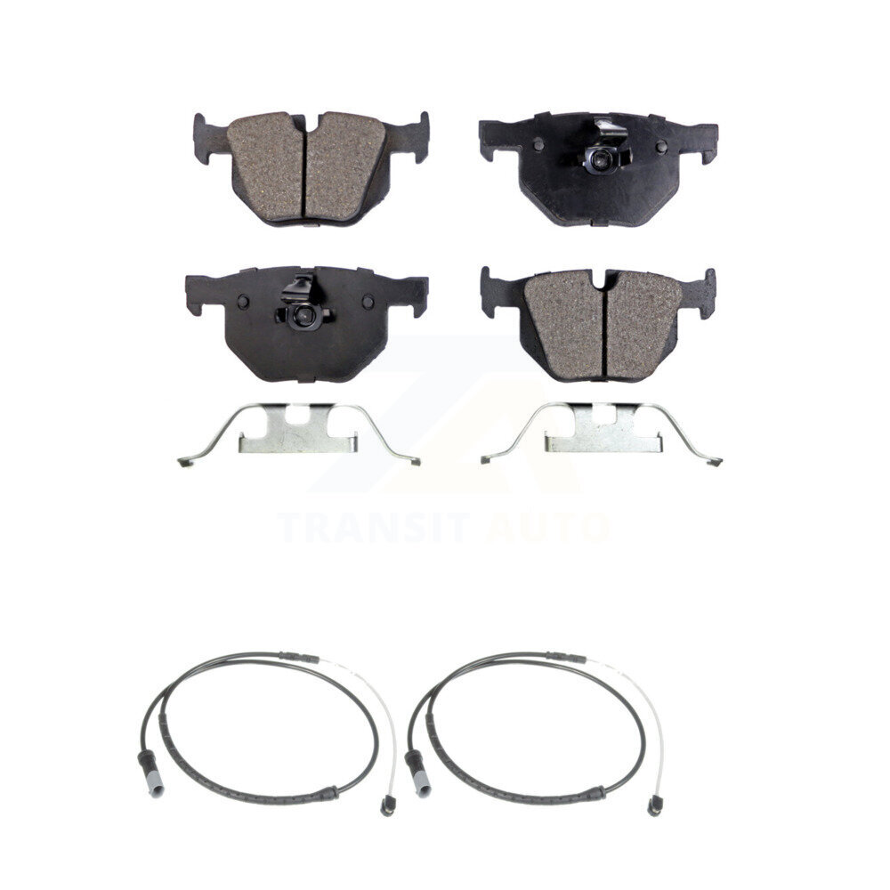 Positive Plus Rear Semi-Metallic Disc Brake Pads and Wear Sensors Kit ...