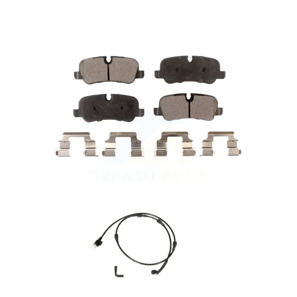 Positive Plus Rear Semi-Metallic Disc Brake Pads and Wear Sensors Kit ...