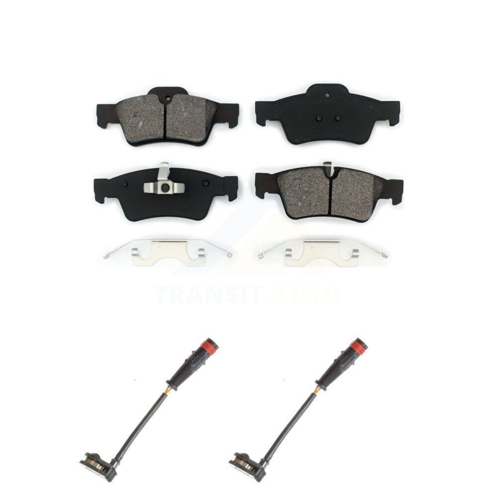 SIM Rear Semi-Metallic Disc Brake Pads and Wear Sensors Kit for Car ...