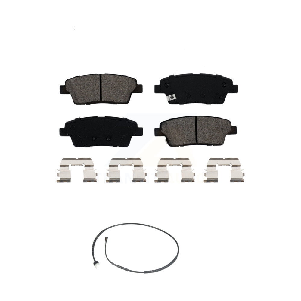 SIM Rear Semi-Metallic Disc Brake Pads and Wear Sensors Kit for Car ...