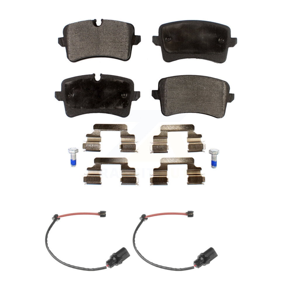 Positive Plus Rear Semi-Metallic Disc Brake Pads and Wear Sensors Kit ...