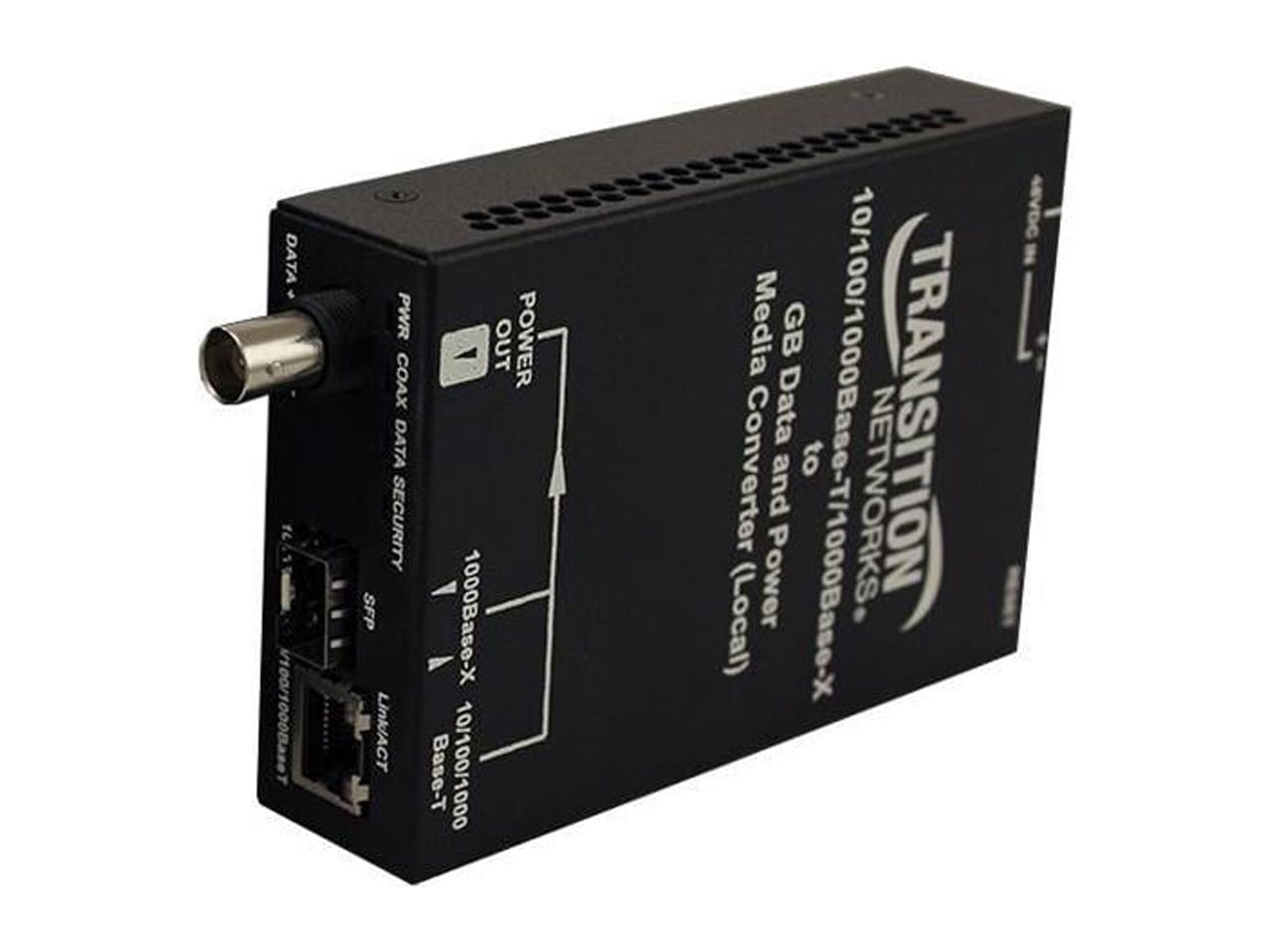 Transition Ethernet Over Coax Extender RJ45 SFP Local Unit EOCPSE4020 ...