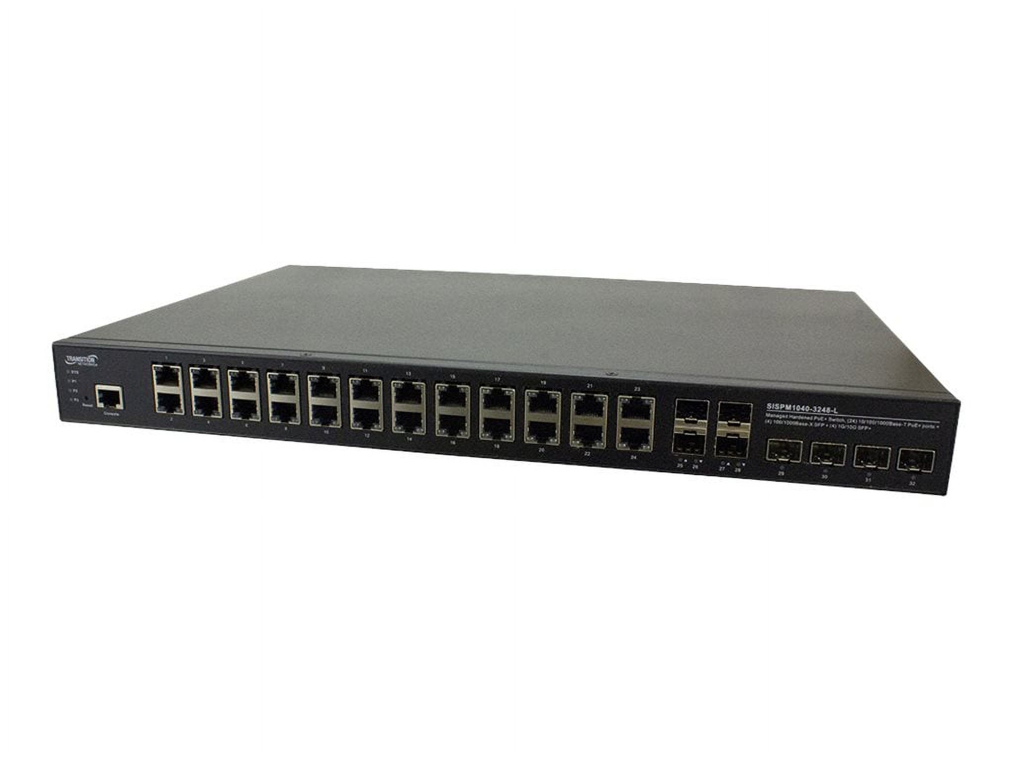Transition Networks 24 Port 10/100/1000Base PoE Rack Mountable Switch ...