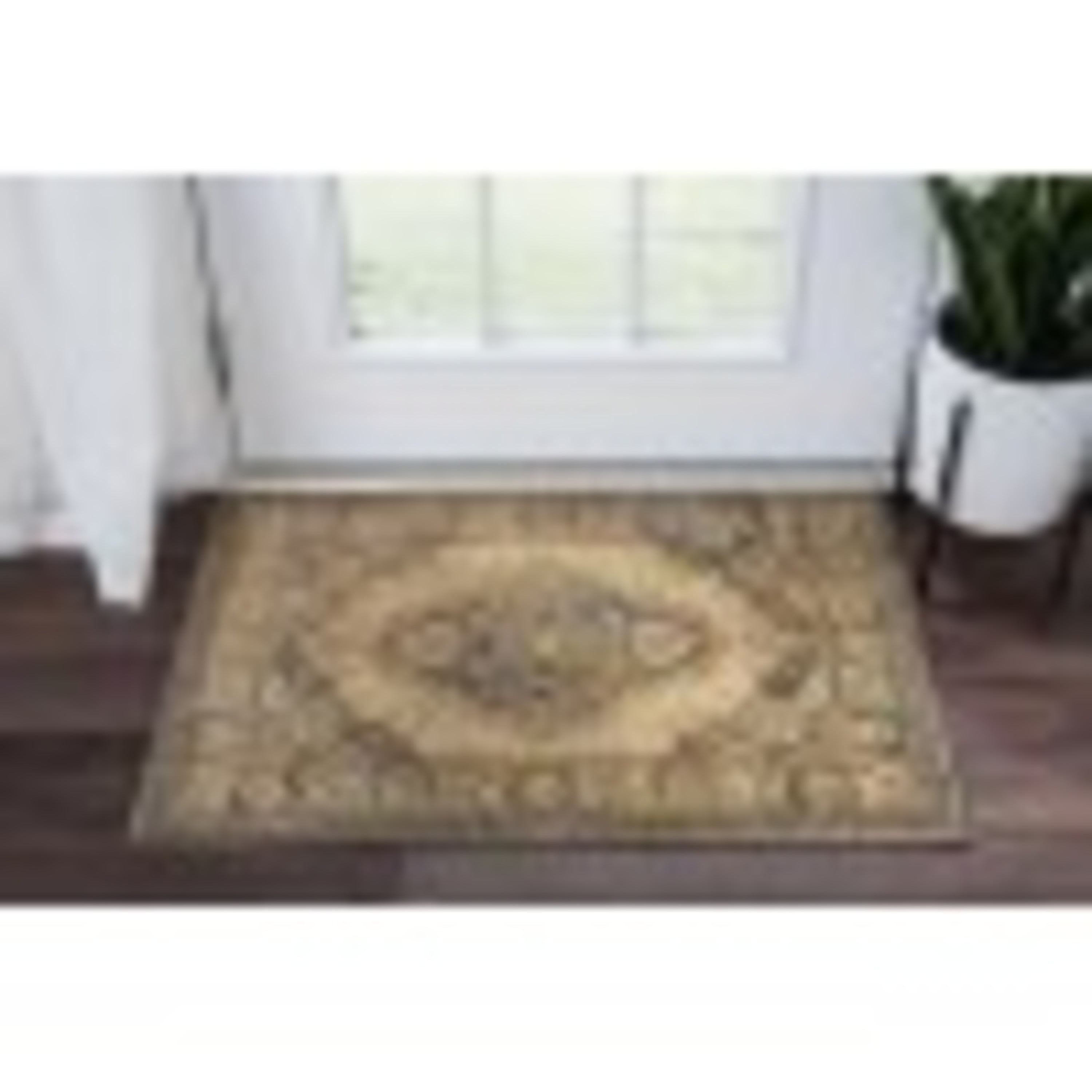 Transitional 2x3 Area Rug (2' x 3') Border Ivory, Beige Indoor Scatter ...