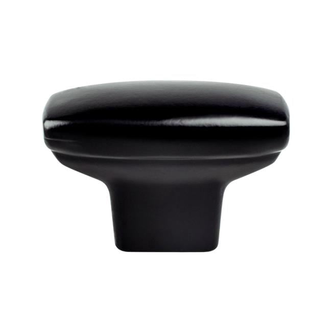 Transitional Advantage One Matte Black Rounded Rectangle Knob - Walmart.com