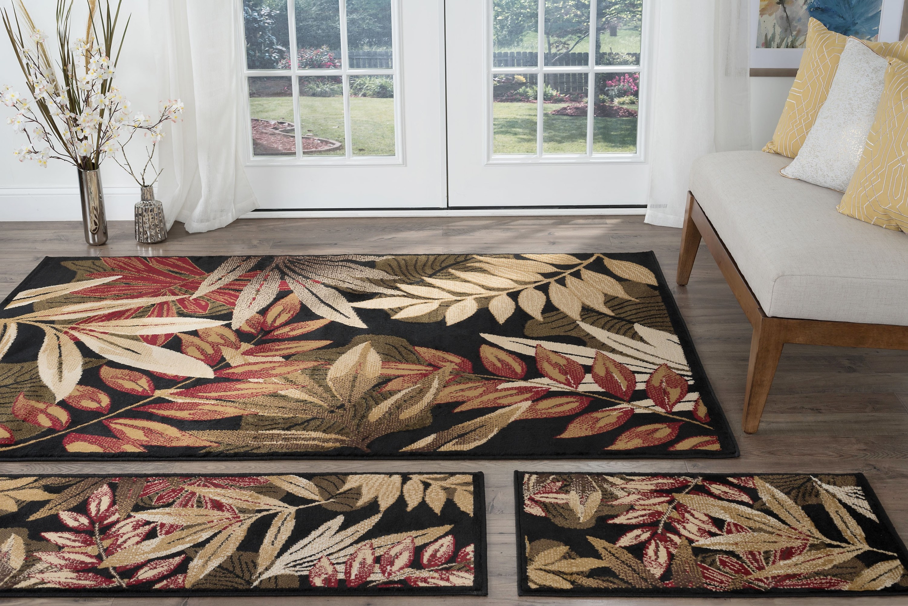 Transitional Area Rug (3-Piece Rug Set: (5' x 7', 20'' x 60'', 20'' x ...